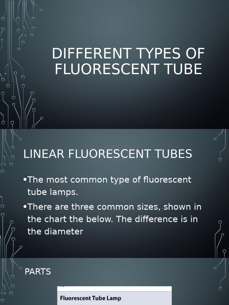 Different Types of Fluorescent Tube | PDF