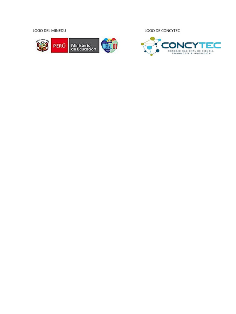 Logos Minedu y Concytec | PDF