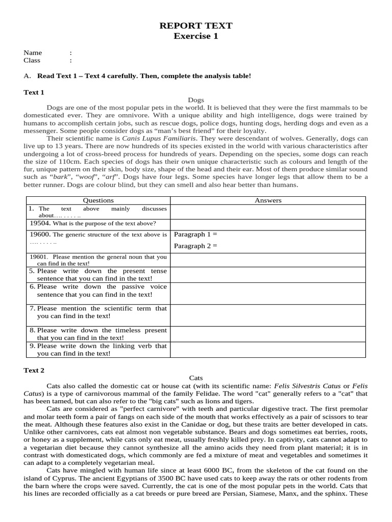 Report Text - Exercise 1 | PDF