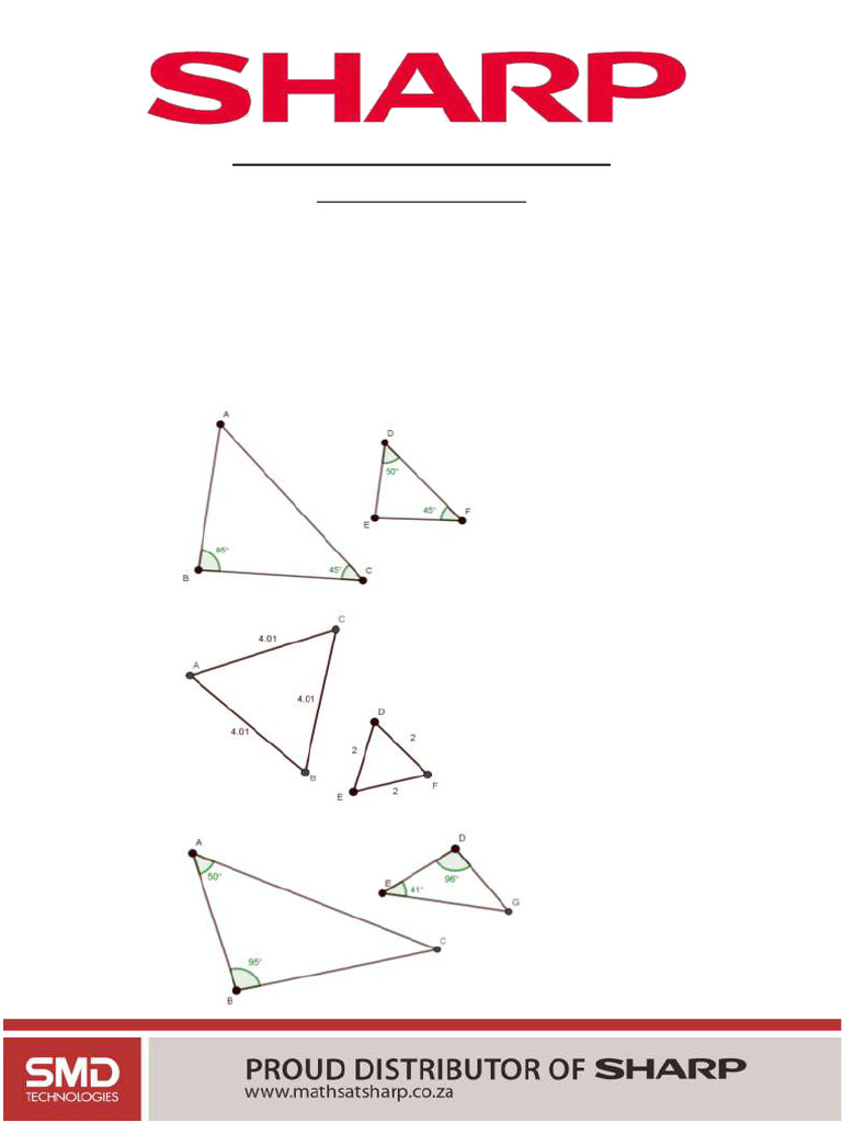 Worksheet 12 Euclidean Geometry Similarity | PDF | Triangle | Geometric ...