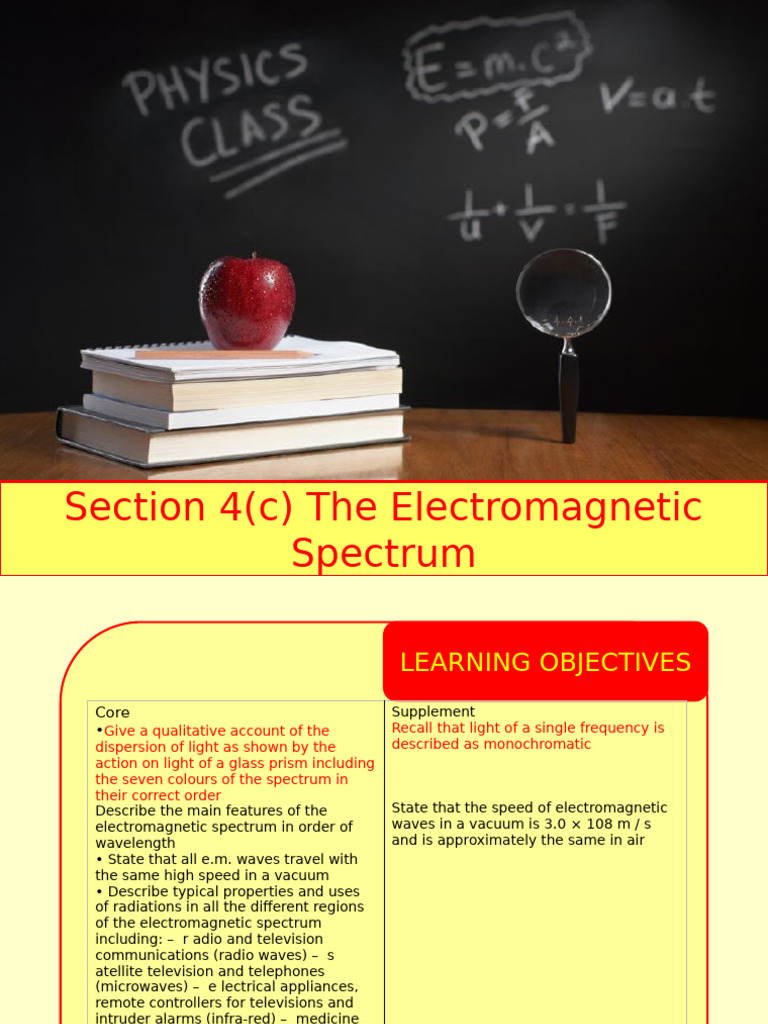Section 4 (C) The Electromagnetic Spectrum | PDF