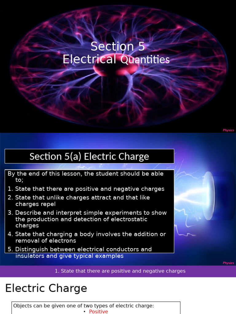 Section 5 Electrical Quantities | PDF