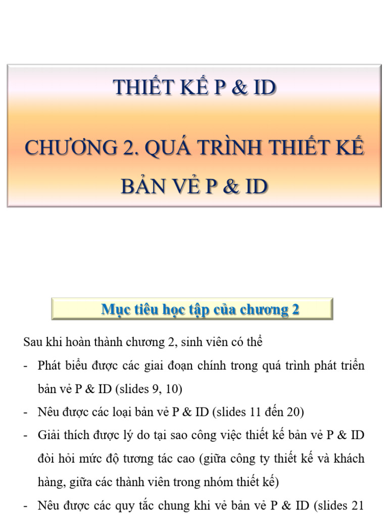 Chuong 2 - Qua Trinh Thiet Ke Ban Ve P ID | PDF