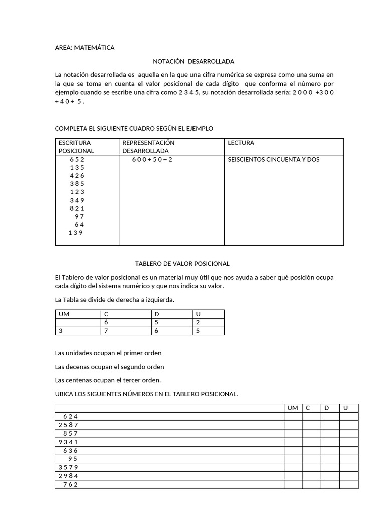Notacion Desarrollada | PDF