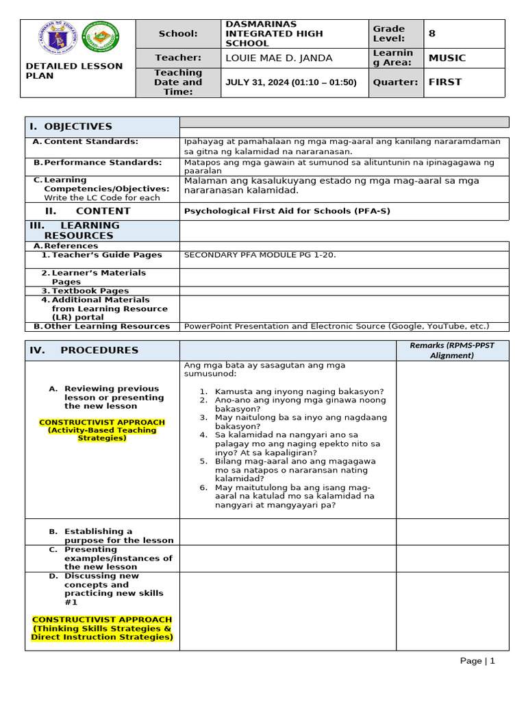 Week 1 - July 31 - Pfa | PDF
