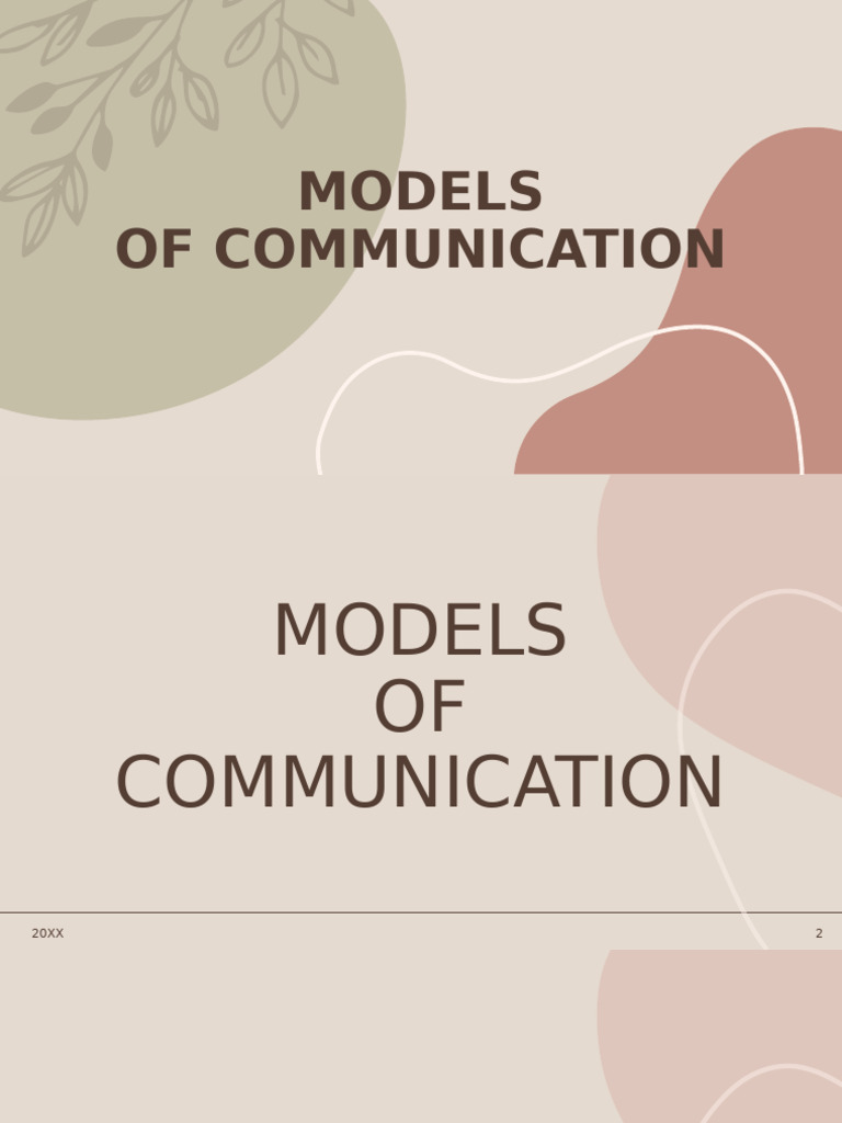 Lesson 2 Models of Communication | PDF