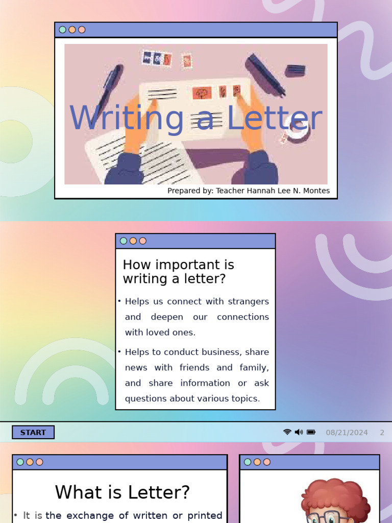 Writing A Letter | PDF