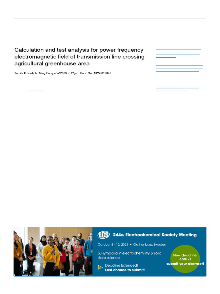 Calculation and Test Analysis For Power Frequency | PDF