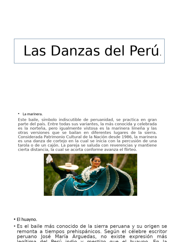 Las Danzas Del Perú Pdf