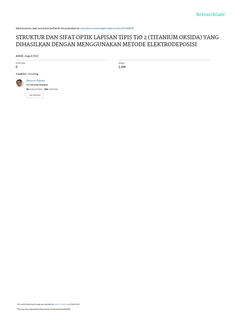 Agustina 2013 TiO2 | PDF