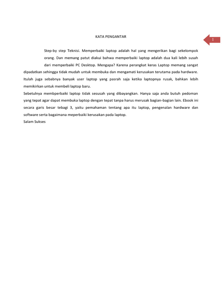 Ebook Panduan Teknisi Laptop Lengkap | PDF