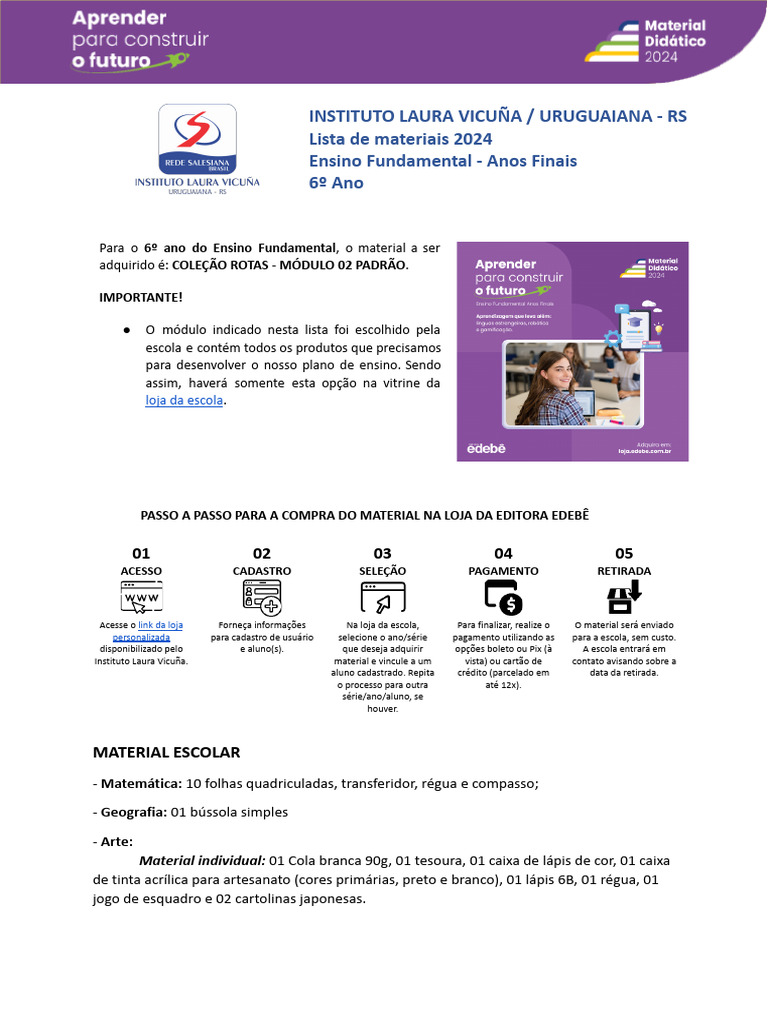 Lista 6 Ano Fundamental-1 | PDF