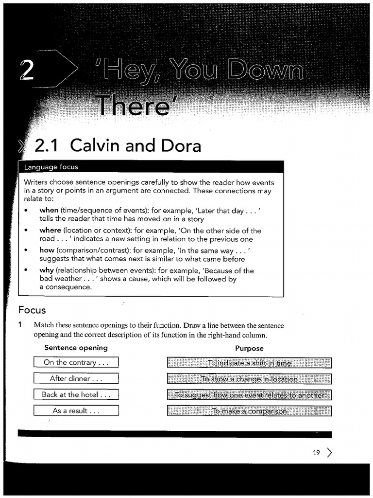 WORKBOOK 7 Unit 2 'Hey, You Down There' | PDF