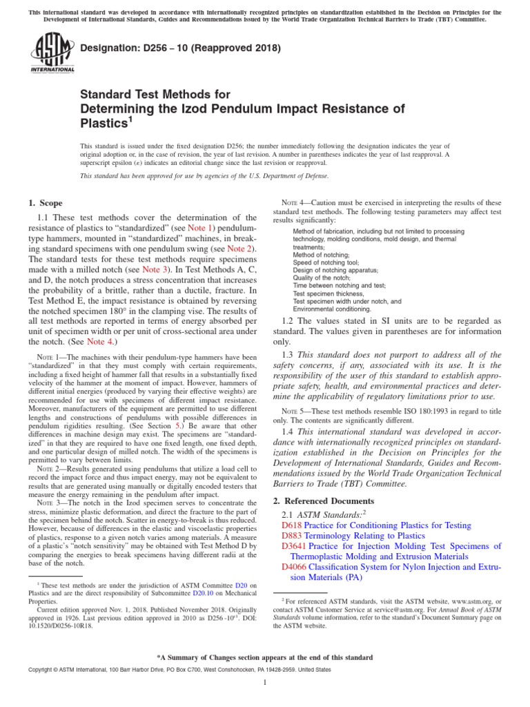 Astm D256.26632 | PDF