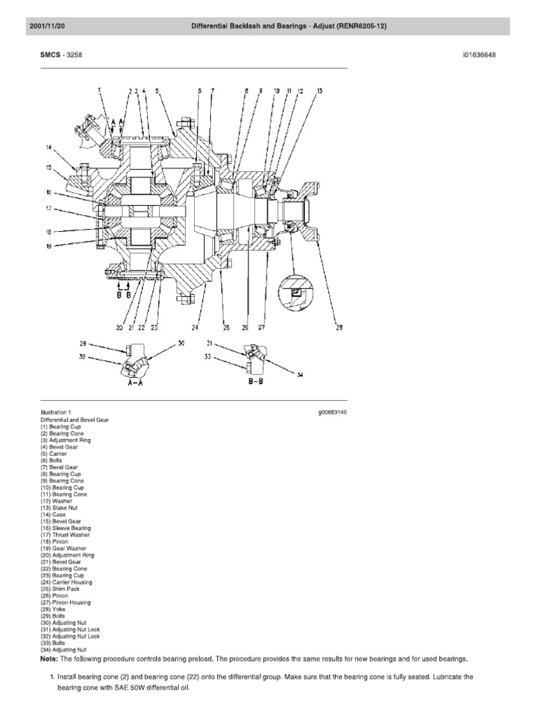 Differential Backlash and Bearings - Adjust | PDF | Home & Garden