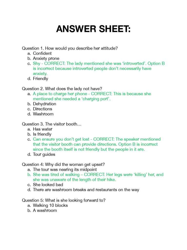 Test 1 Part 1 Answers | PDF