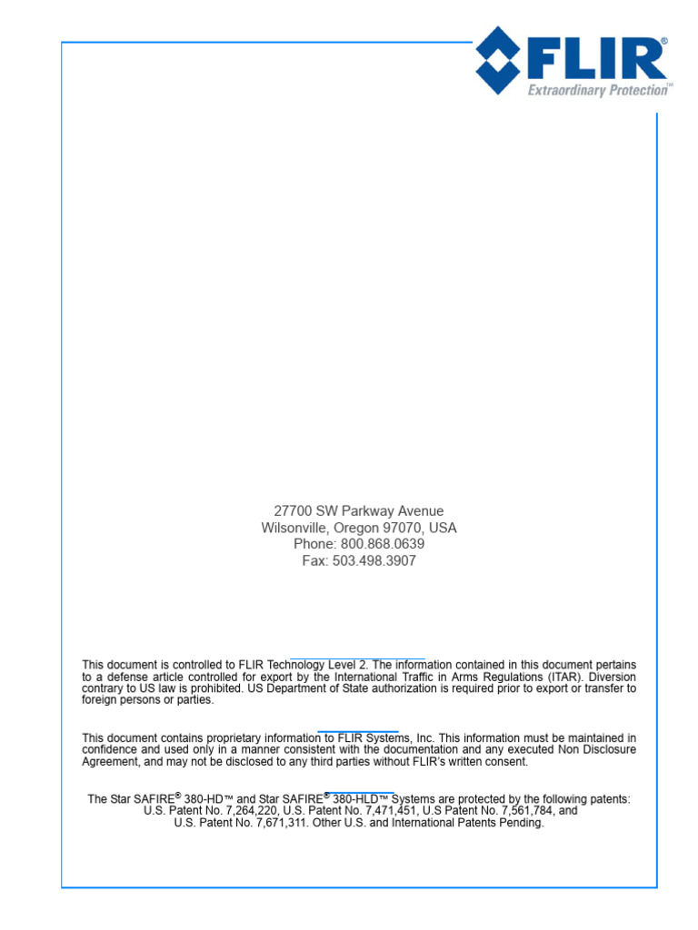 SS-FLIR-380-HD Operators Manual | PDF