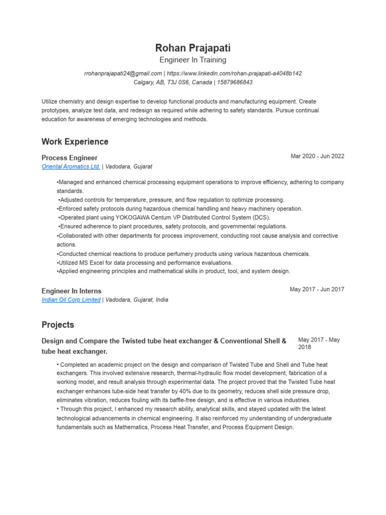 Resume Document | PDF