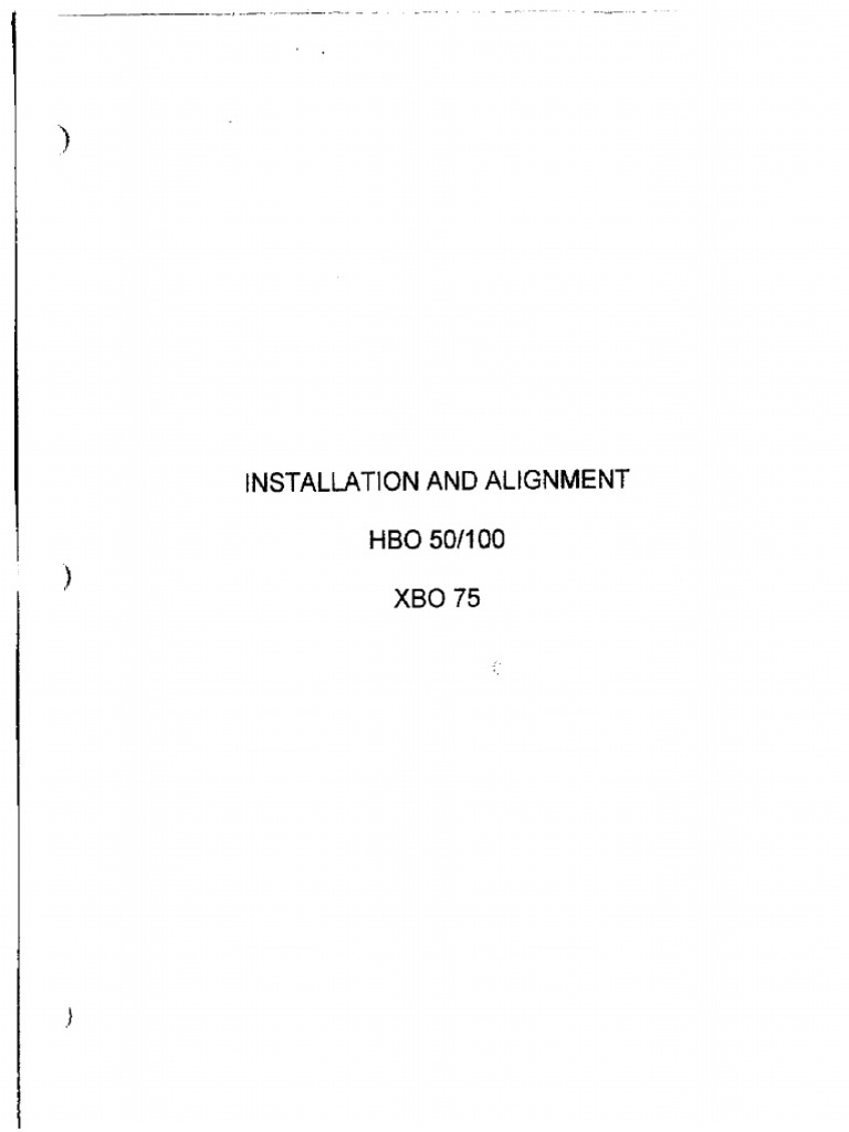 Zeiss-HBO-50-HBO-100-XBO-75-Installation-and-Alignment-Manual | PDF