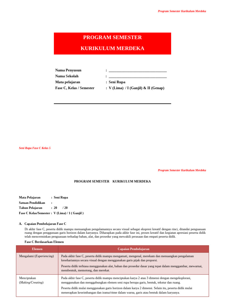 Promes Kurikulum Merdeka | PDF