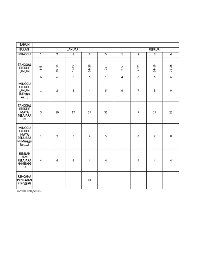 Matrix Hari Efektif | PDF