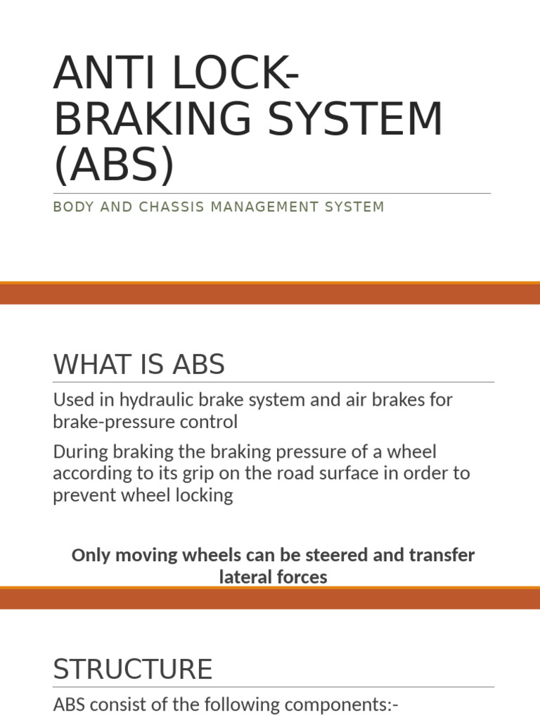 2 - Anti Lock-Braking System (Abs) | PDF