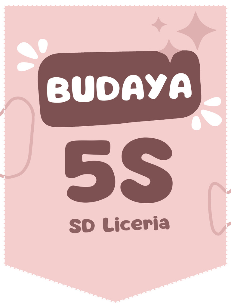 Budaya 5S Senyum Salam Sapa Sopan Santun Bendera Bunting Kelas Pink ...