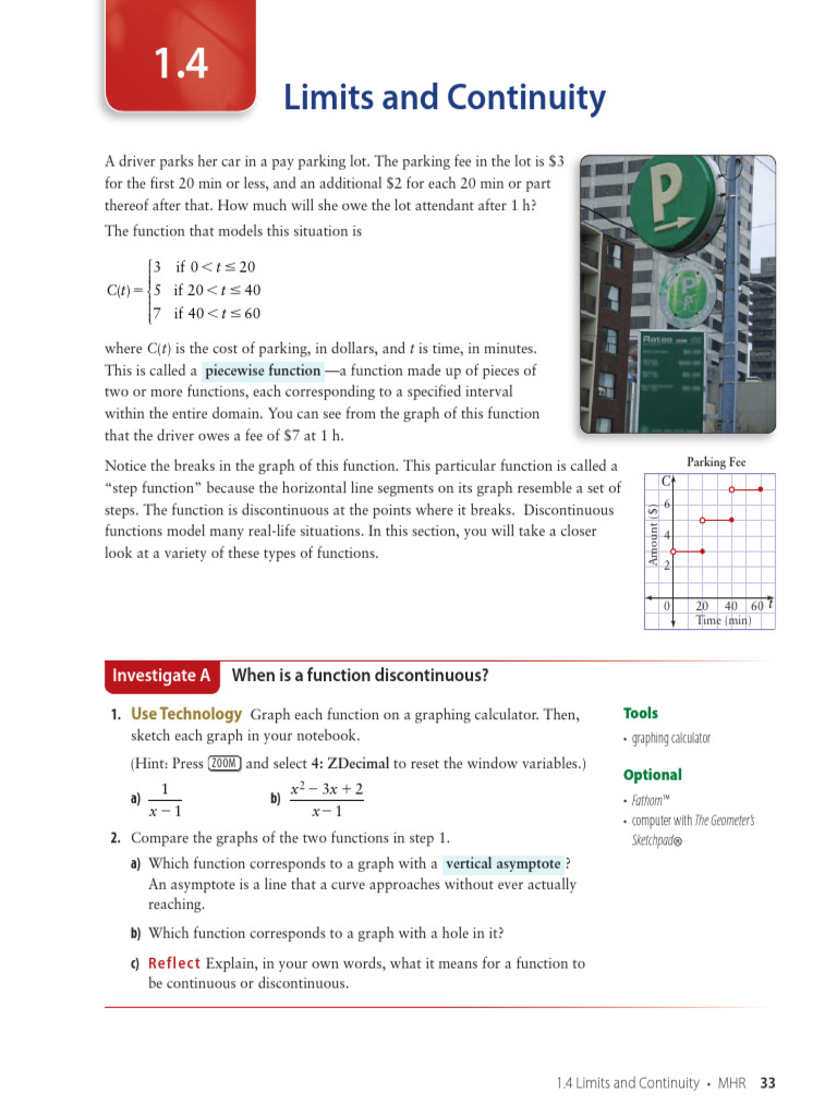 1 4 Limits and Continuity | PDF