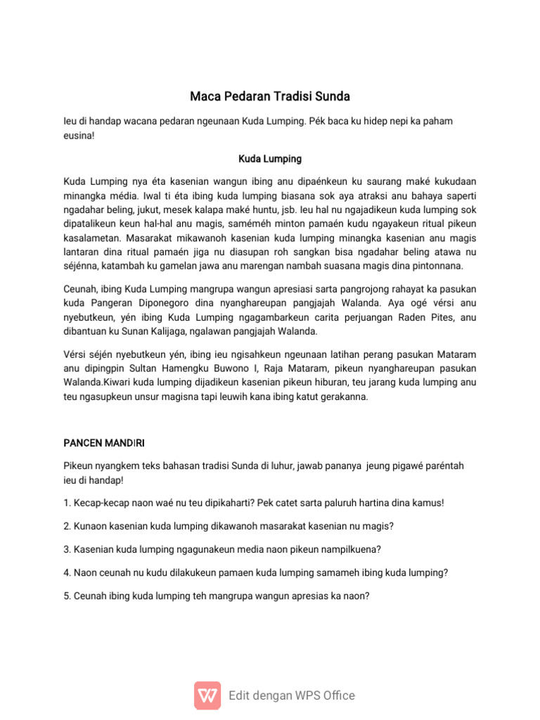 Maca Pedaran Sunda | PDF
