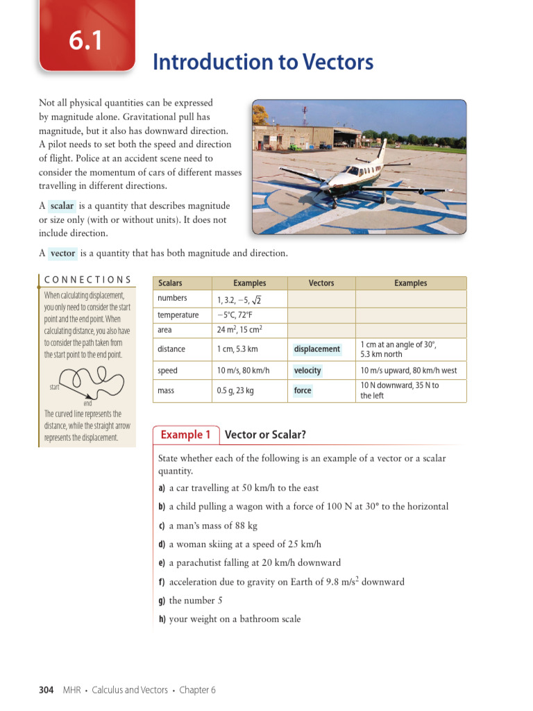 6 1 Introduction To Vectors | PDF