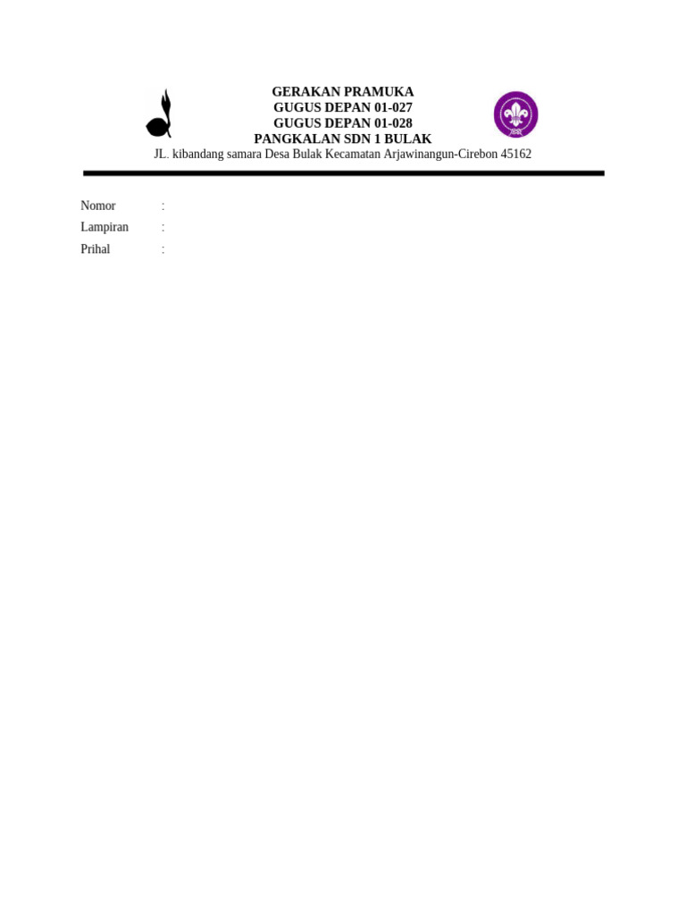 Kop Surat Pramuka | PDF