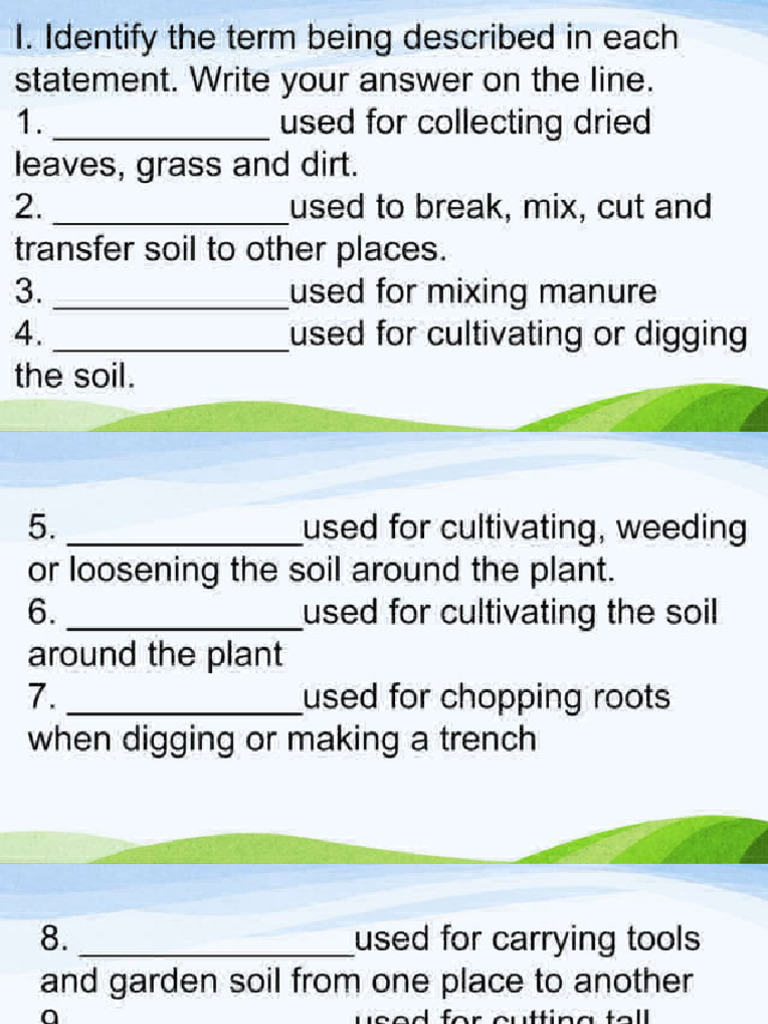 Agriculture. Activity 3 | PDF