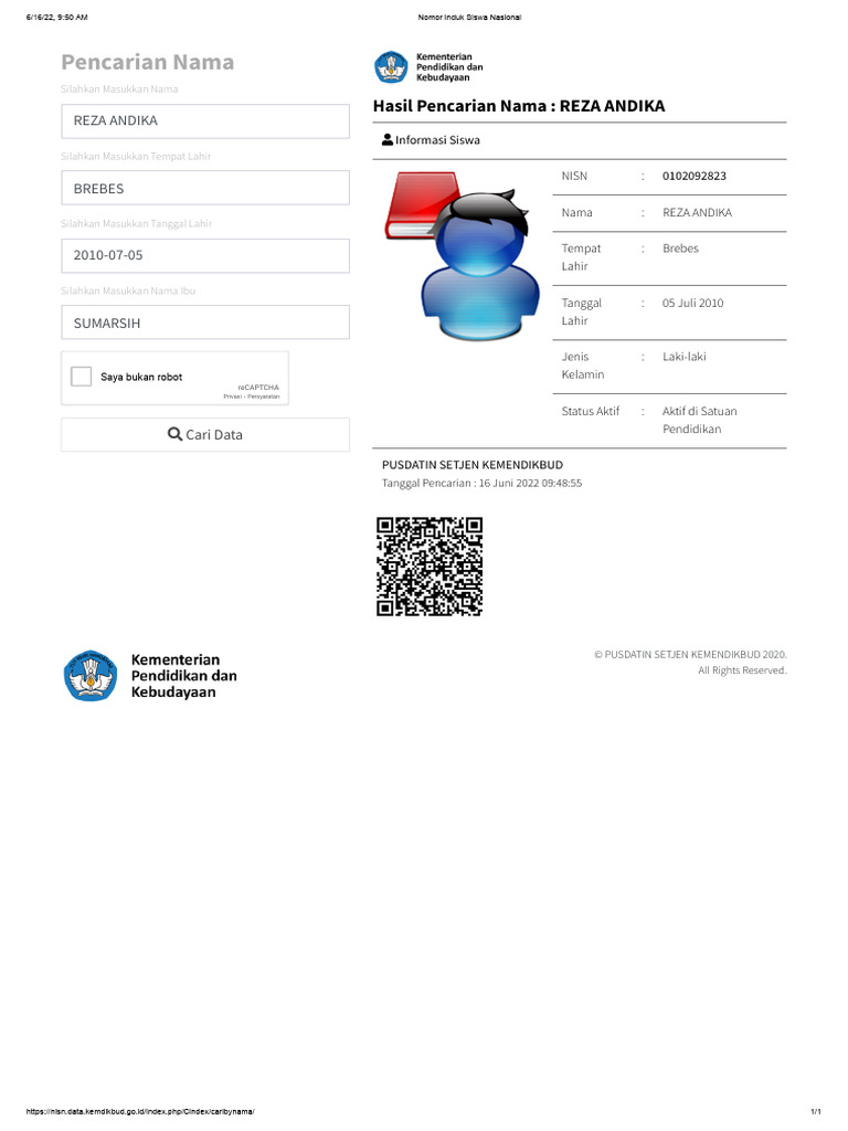 NISN-REZA ANDIKA | PDF