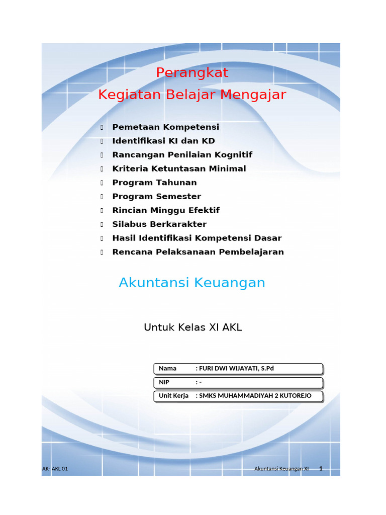 Akuntansi Keuangan Kelas Xi Akl | PDF