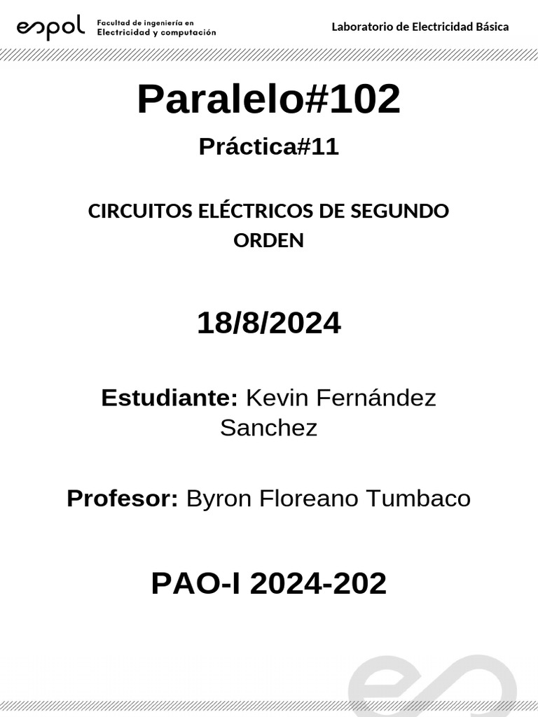 Practica11 II PAO 2023 | PDF | Red eléctrica | Métodos y materiales de enseñanza