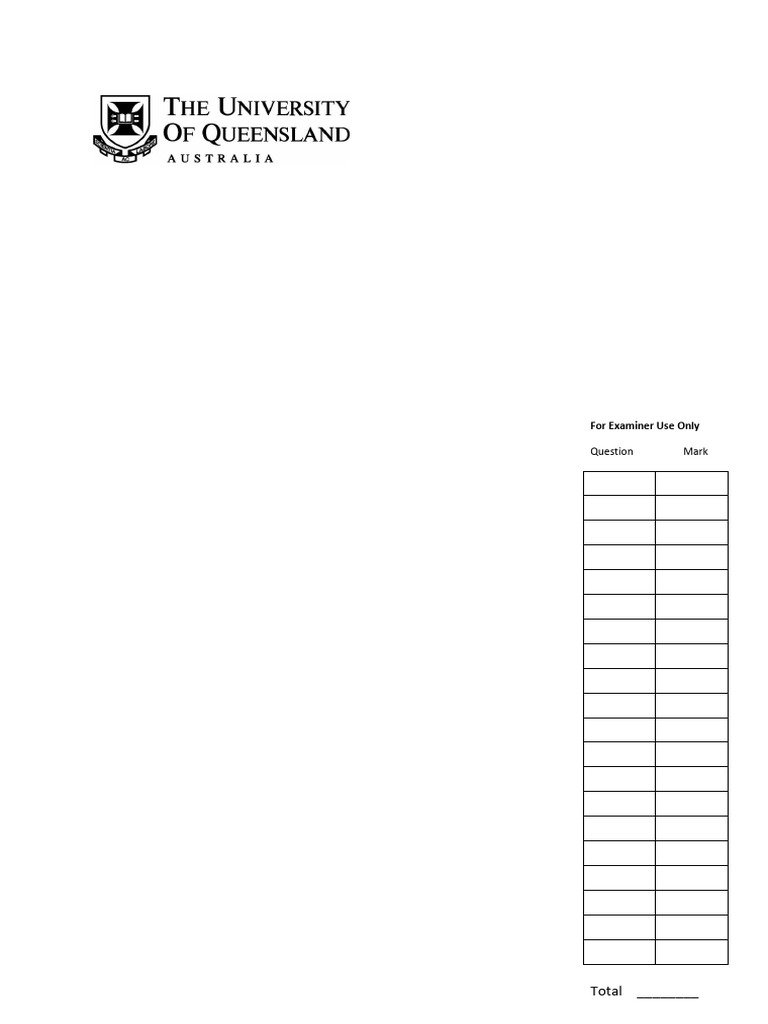 Semester One Final Examinations 2019 ANAT1020 | PDF