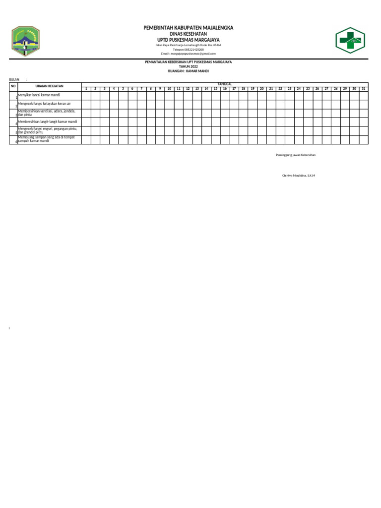 Ceklist Ruangan | PDF