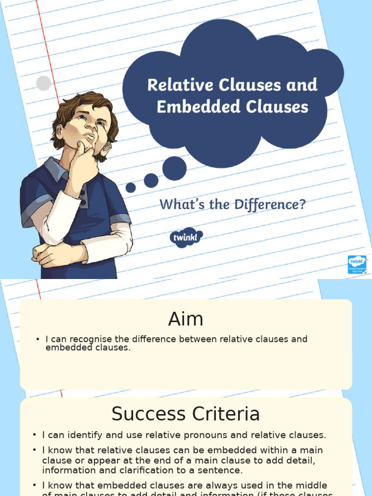 Relative and Embedded Clauses | PDF