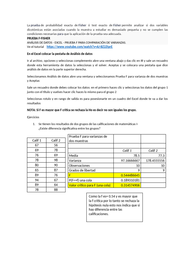 Prueba F-Fisher | PDF