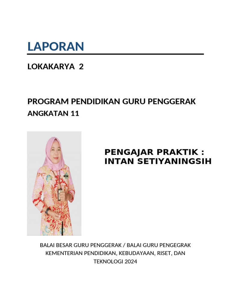 Laporan Lokakarya 2 - Intan | PDF