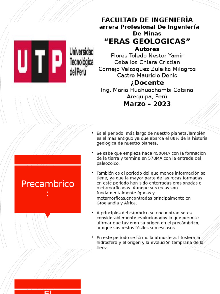 Eras Geologicas | PDF