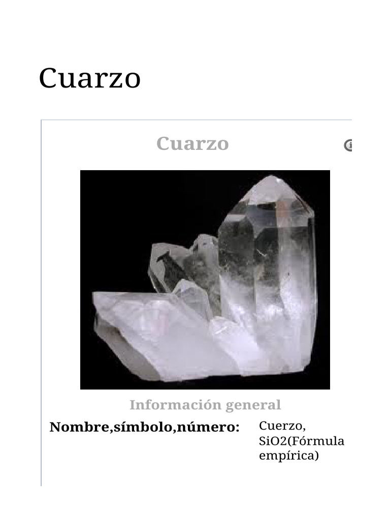 Cuarzo | PDF