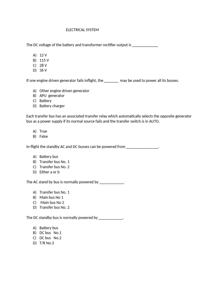 Electrical System | PDF
