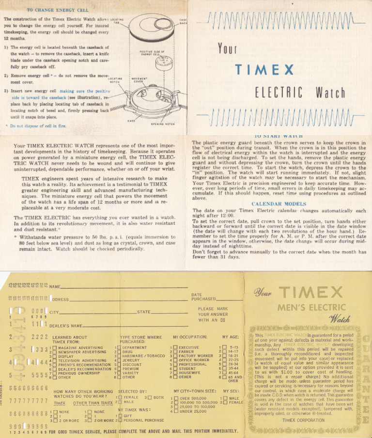 Timex Electric Manual | PDF