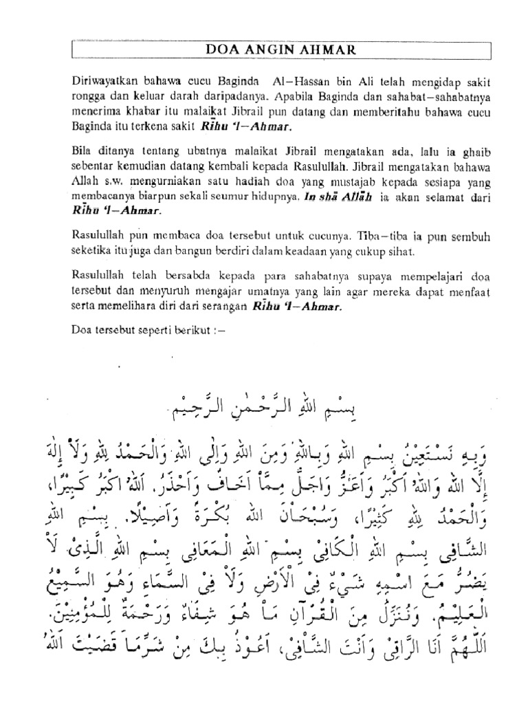 Doa Angin Ahmar Pdf