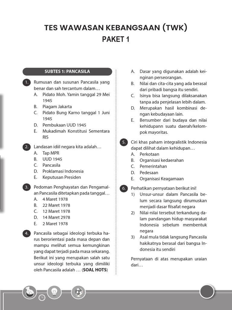 Modul Soal Pancasila 4 Paket | PDF