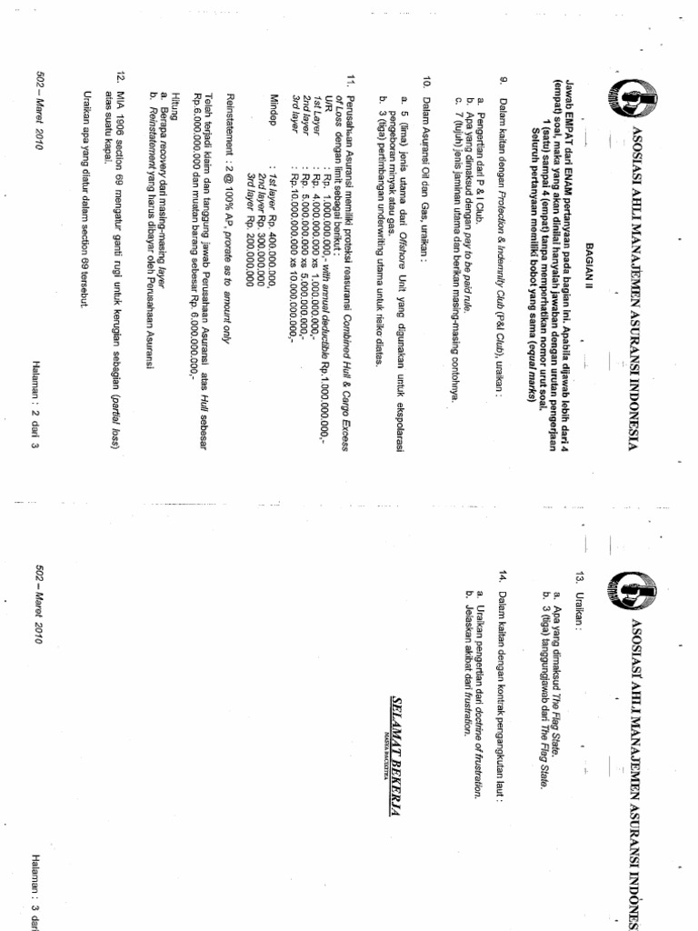 Soal Marine Cargo Ii Pdf