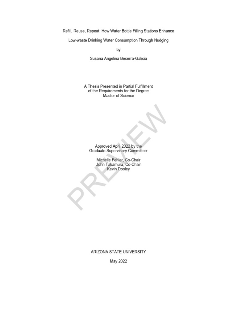 Refill Reuse Repeat How Water Bottle Filling Stations Enhance Journal | PDF
