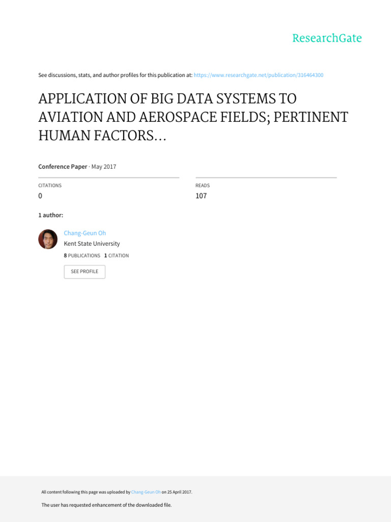 Application of Big Data Systems To Aviation and Aerospace Fields ...