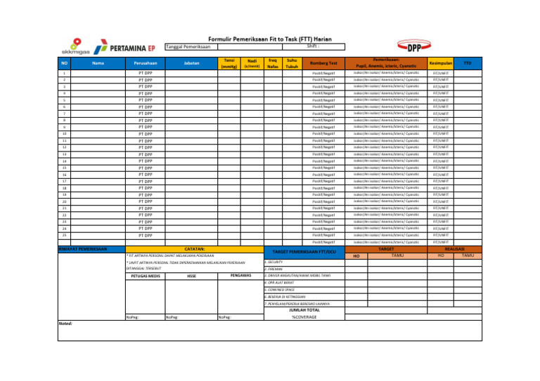Form FTT - Fit To Task | PDF